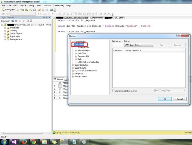 Enable Line Numbers In Text Editor Within Sql Server 0903